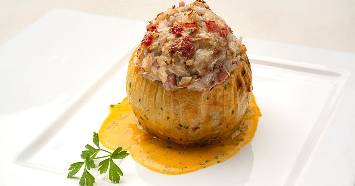 Cebollas rellenas asadas - Receta de Karlos Arguiñano en Cocina Abierta ...