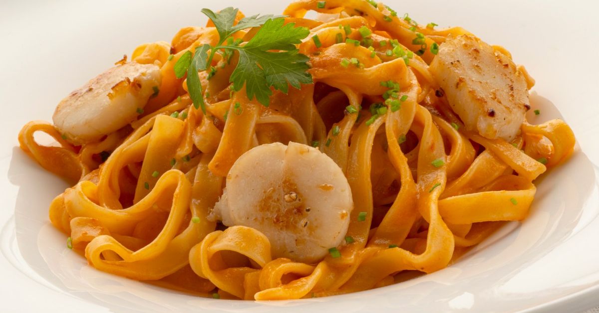 Tallarines con vieiras, receta de pasta al dente de Karlos Arguiñano
