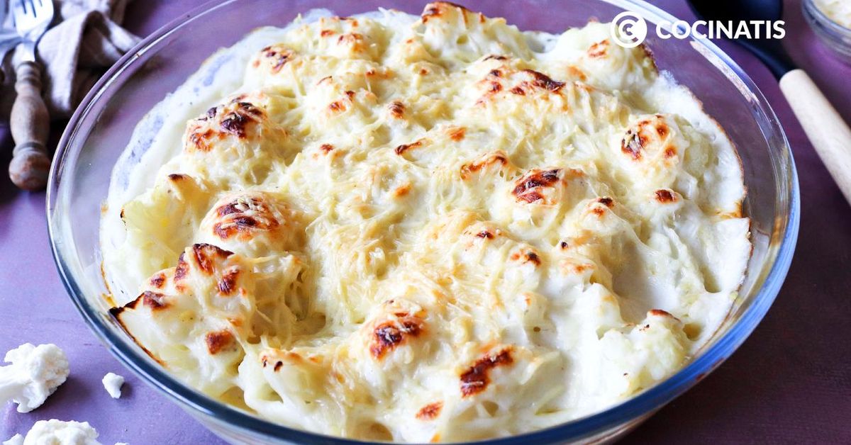 Coliflor con bechamel, receta fácil y deliciosa